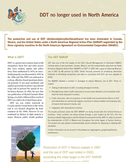 DDT No Longer Used in North America
